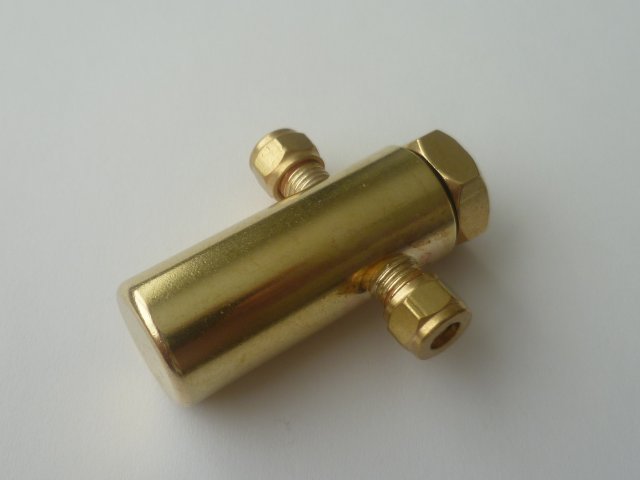 Large In-Line Lubricator for model steam boilers – Clevedon Steam